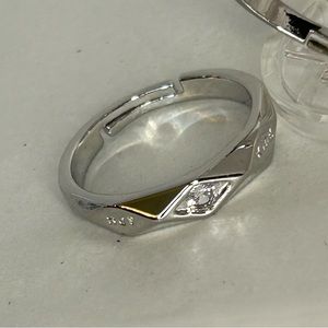 Jewelry | New Adjustable His Queen Her King Engraved Silver Tone Faux Diamond Bridal Set | Poshmark